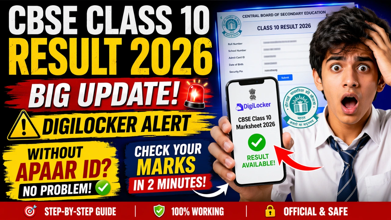 CBSE Class 10 Result 2026 - DigiLocker Alert & Easy Steps to Check ...