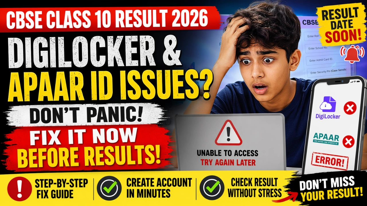 CBSE Class 10 Result 2026 - Fix DigiLocker & APAAR ID Issues Before Results